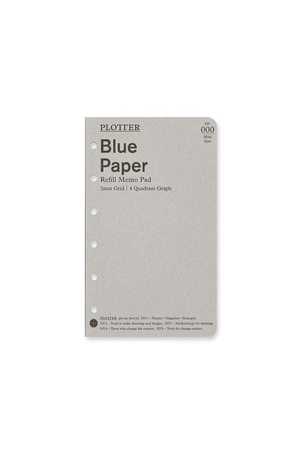 PLOTTER Refill Memo Pad Blue Paper 2mm Grid Quadrant Mini Size – Omoi Life Goods