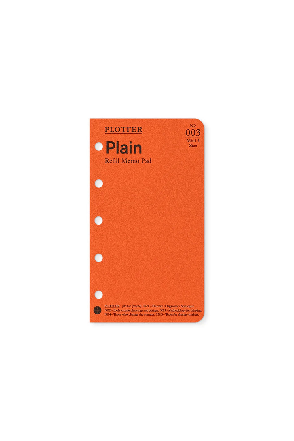 PLOTTER Refill Memo Pad Plain Mini-5 Size – Omoi Life Goods