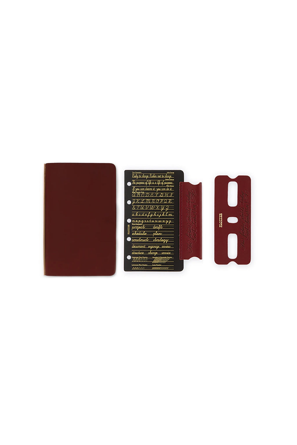 PLOTTER Liscio Leather Binder Mini-5 Size Limited Edition Box Red Brow ...