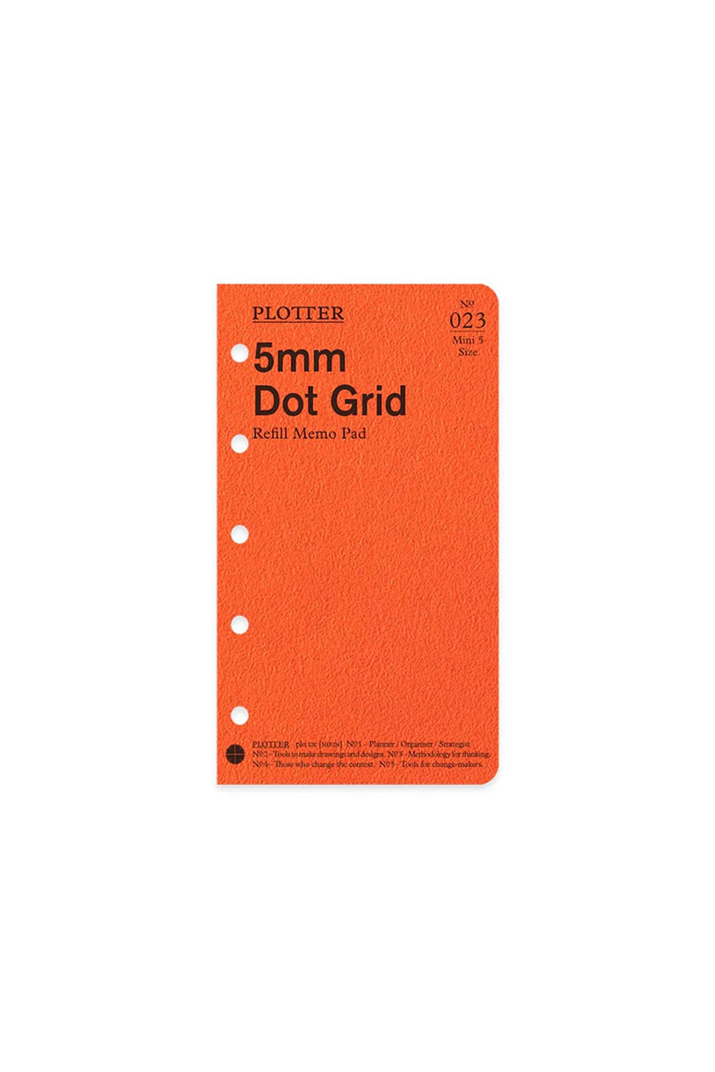 PLOTTER Refill Memo Pad 5mm Dot Grid Mini-5 Size – Omoi Life Goods