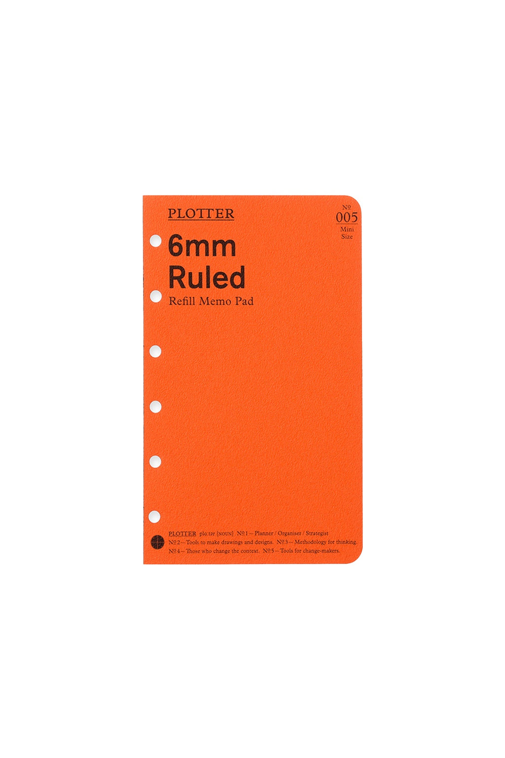 PLOTTER Refill Memo Pad 6mm Ruled Mini Size – Omoi Life Goods