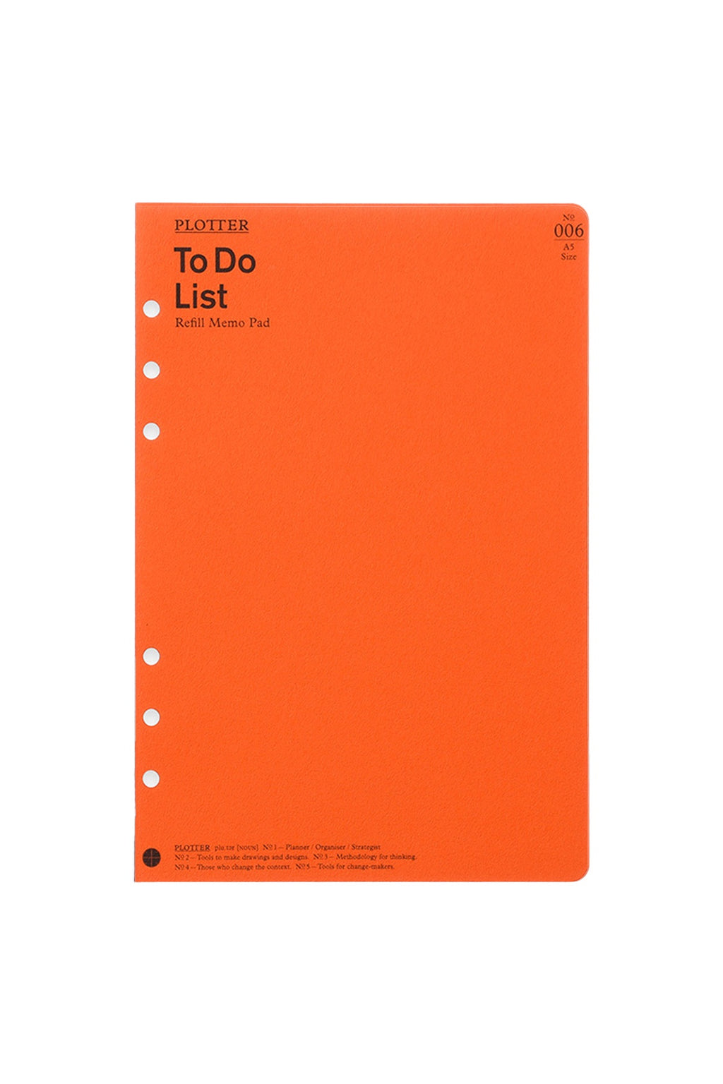 PLOTTER Refill Memo Pad To Do List A5 Size – Omoi Life Goods